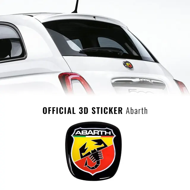 Logotipo De Fiat Abarth FIAT ABARTH Logo Stickers(3pcs.) : Italian