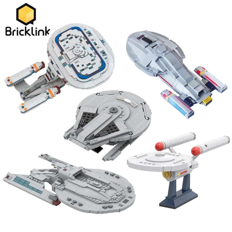 Bricklink Movie Spaceship Star Treks Enterprise NCC 1701 Voyager Hoover ...