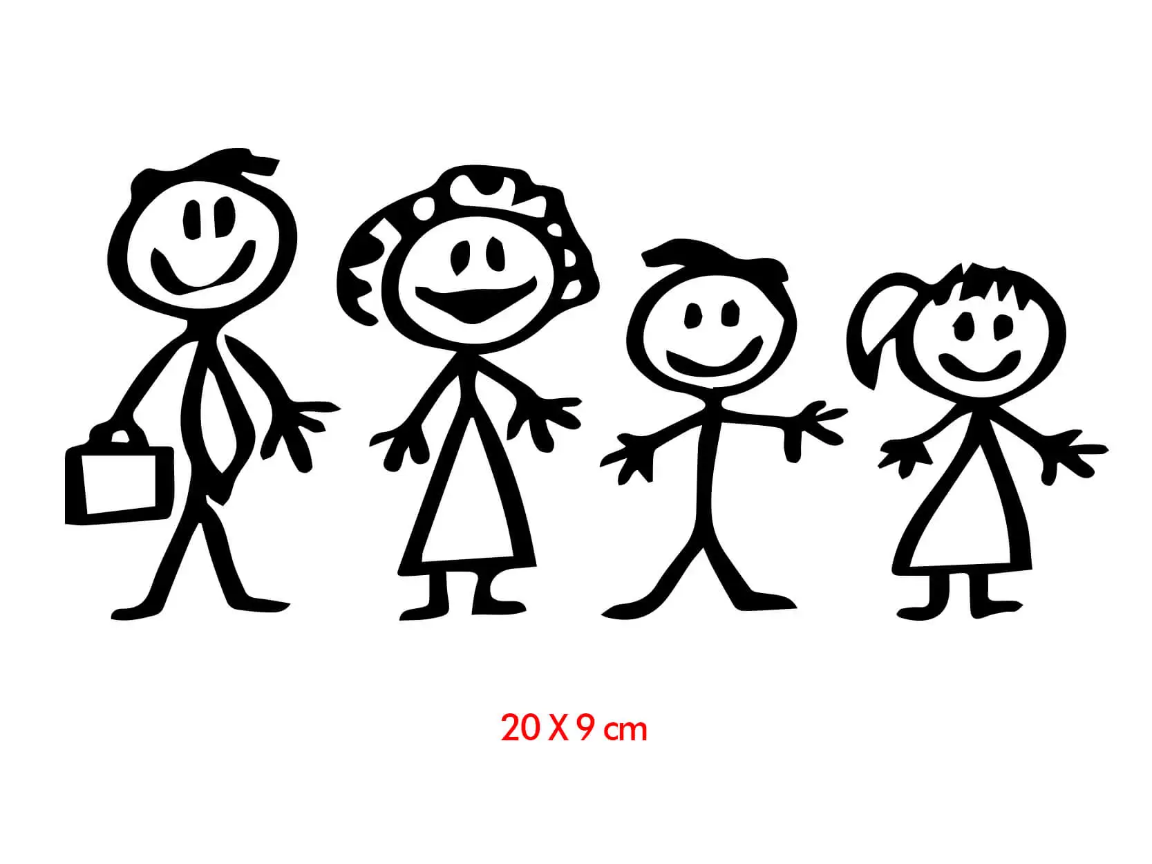 1 Complete Family Sticker Dad Mom Son Daughter To Put On Your Car ...