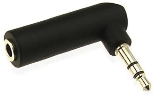 Audio Adapter corner gsmin Mini Jack 3.5mm jack 2 pin (black ...