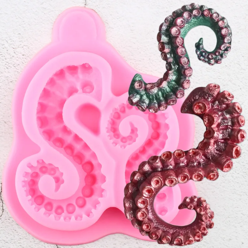 Sea Octopus Tentacles Border Silicone Mold Diy Cupcake Topper Fondant ...