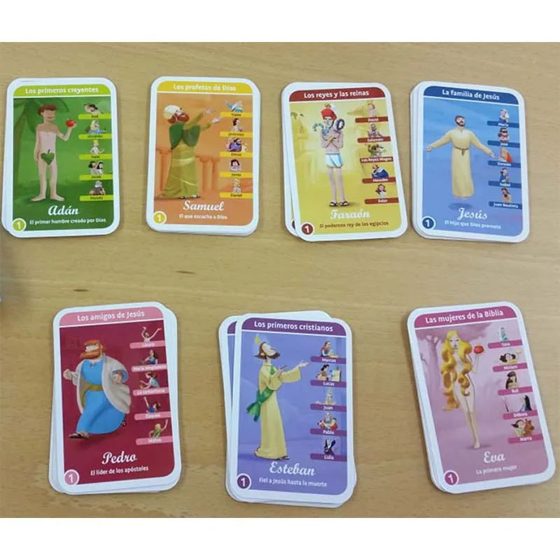 Antique Bible Card Game Characters