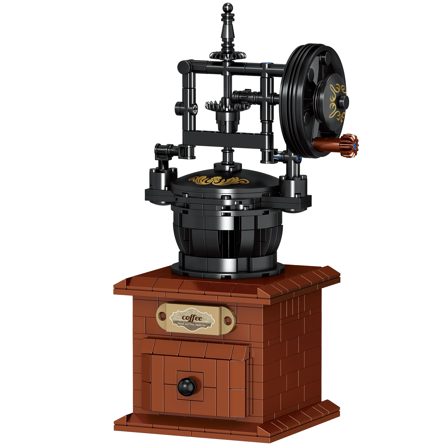 Building-Block-Coffee-Machine-Retro-Style-Cafe-Maker-Mini-DIY-Assembly ...