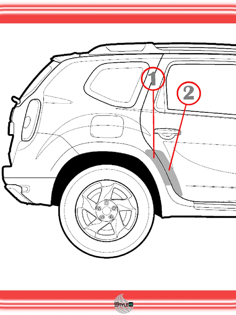 Decals Renault Duster HS door stickers and arch wing car Renault Duster ...