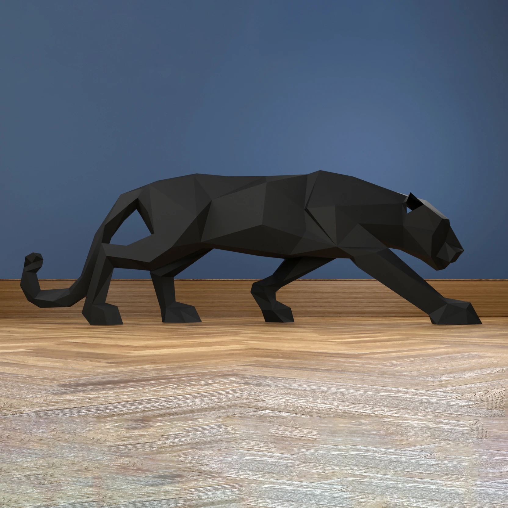 Siyah-panter-Papercraft-DIY-kiti-b-y-k-kedi-ev-dekorasyonu-papercraft ...