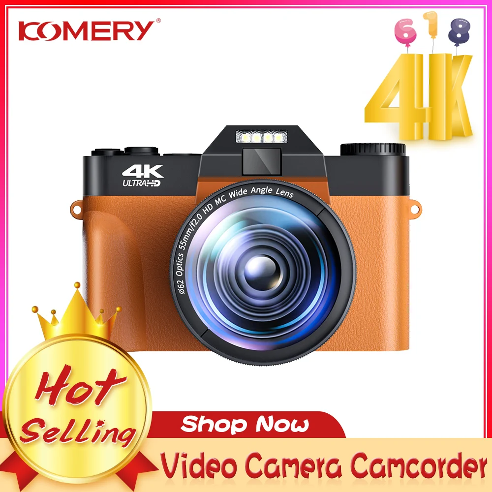 Wide Angle Lens 48MP Digital Camera Photography Vlogging Camcorder For ...
