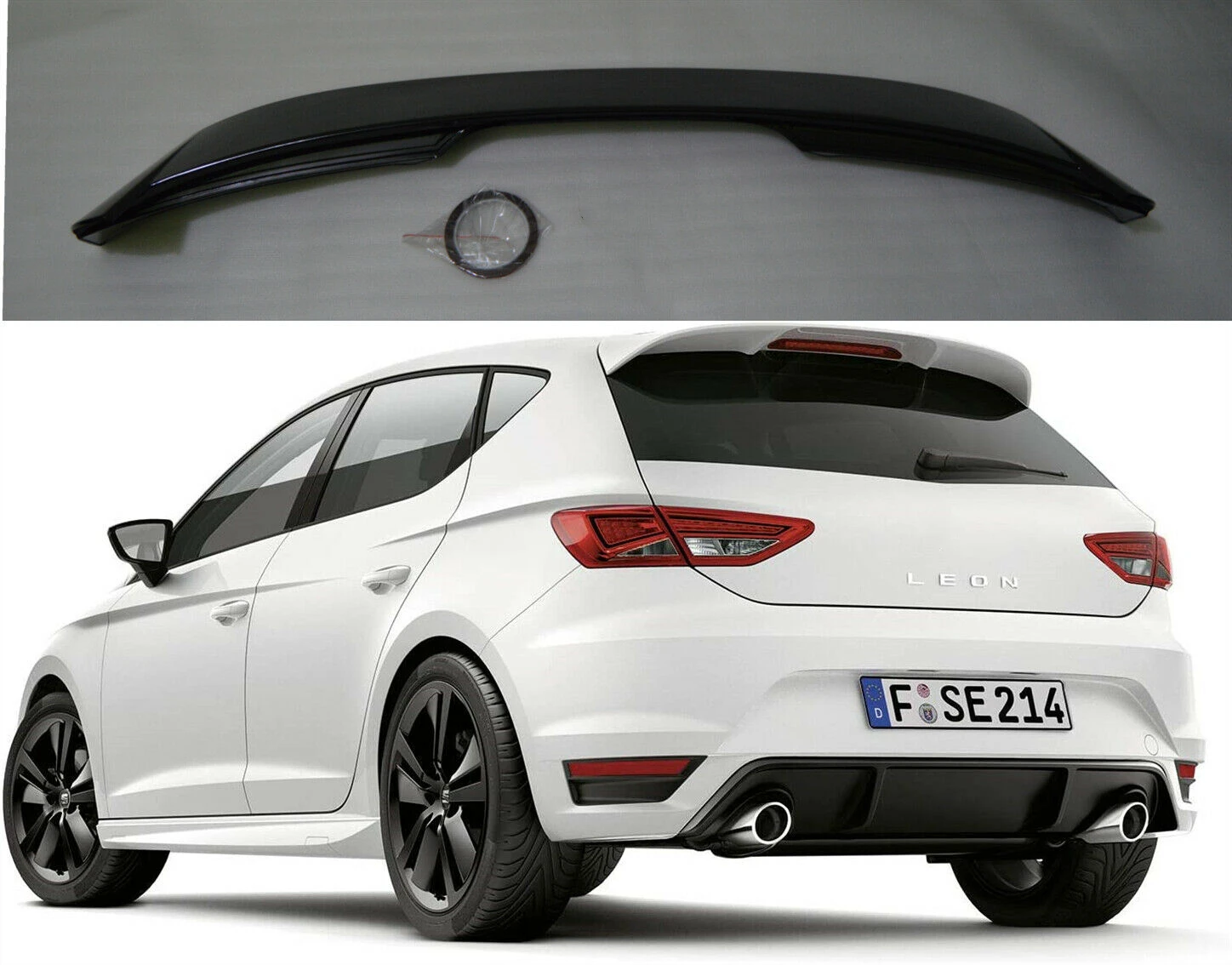 Spoiler Seat Leon 5F From 2012 To 2020 Spoiler Gloss Black Spoiler ...
