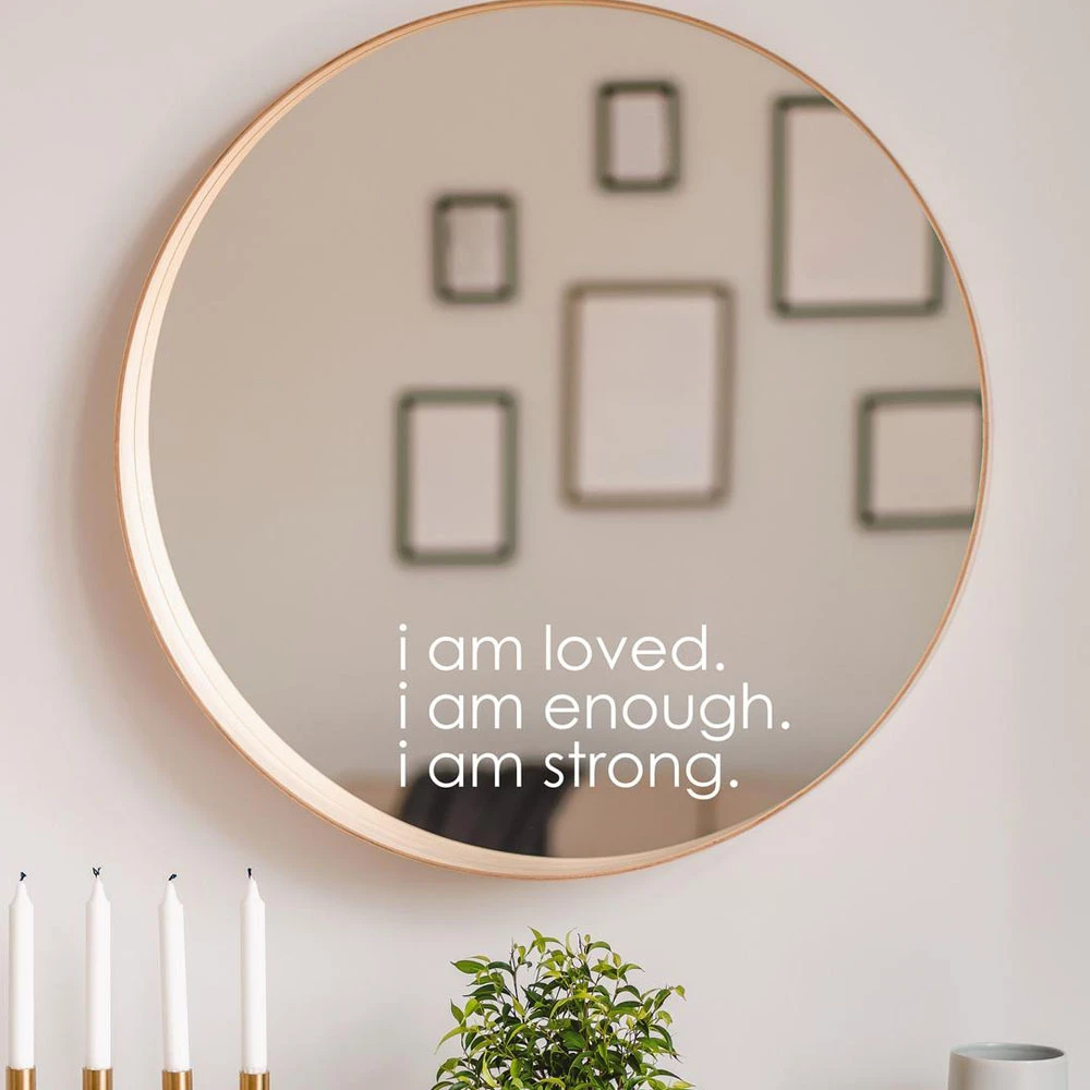 Motivational Mirror Decal, Mirror Sticker, Bathroom Decor, Positive ...
