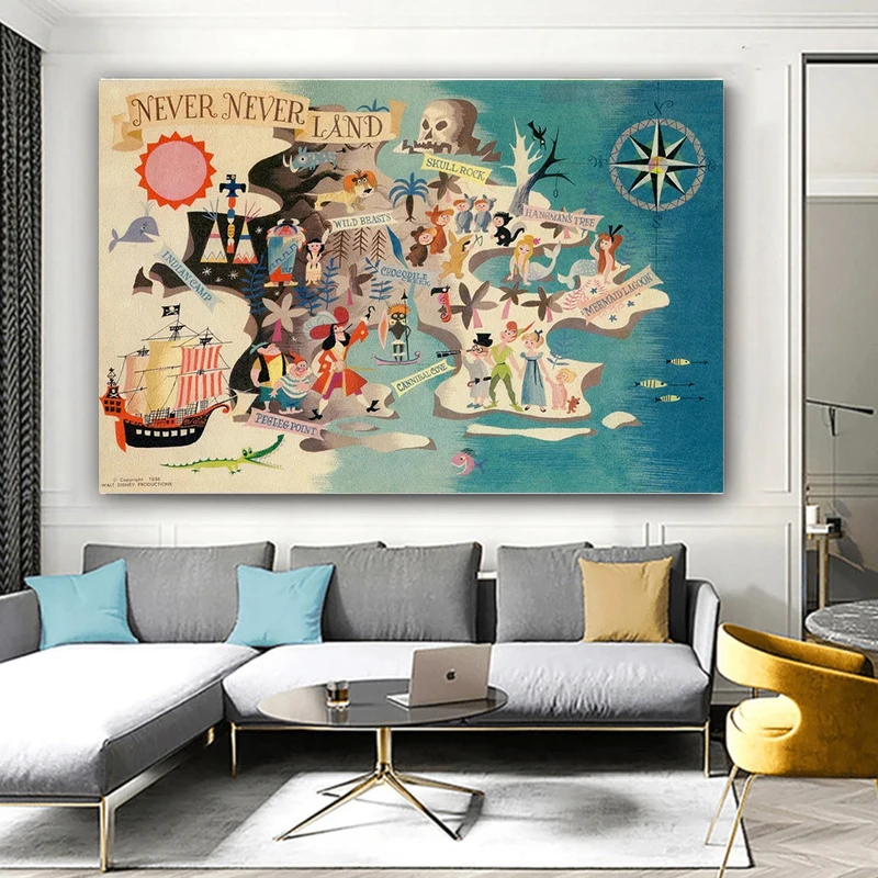 Neverland Map Wallpaper