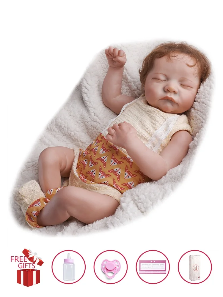 RBG Bebe Reborn Doll 19 Inches Lifelike Newborn Cute Sleeping Reborn ...