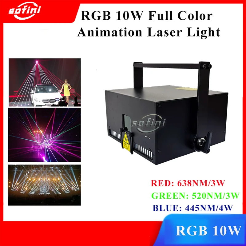 RGB Laser Light 10w Full Color Laser RGB Animation Laser Stage Light ...