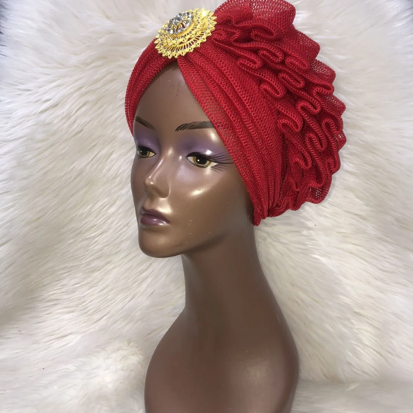 New Nigerian gele headtie cap already made auto gele turban cap african ...