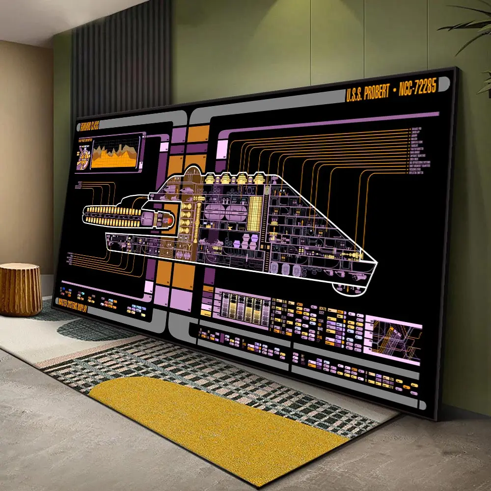 Star-Trek-Schematic-Enigma-Class-Canvas-Wall-Art-Canvas-Painting ...