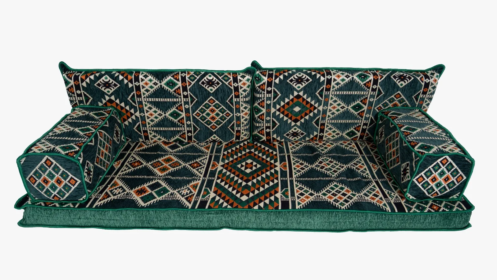 Green-Arabic-Majlis-Arabic-Sofa-Floor-Seating-Set-Traditional-Design ...