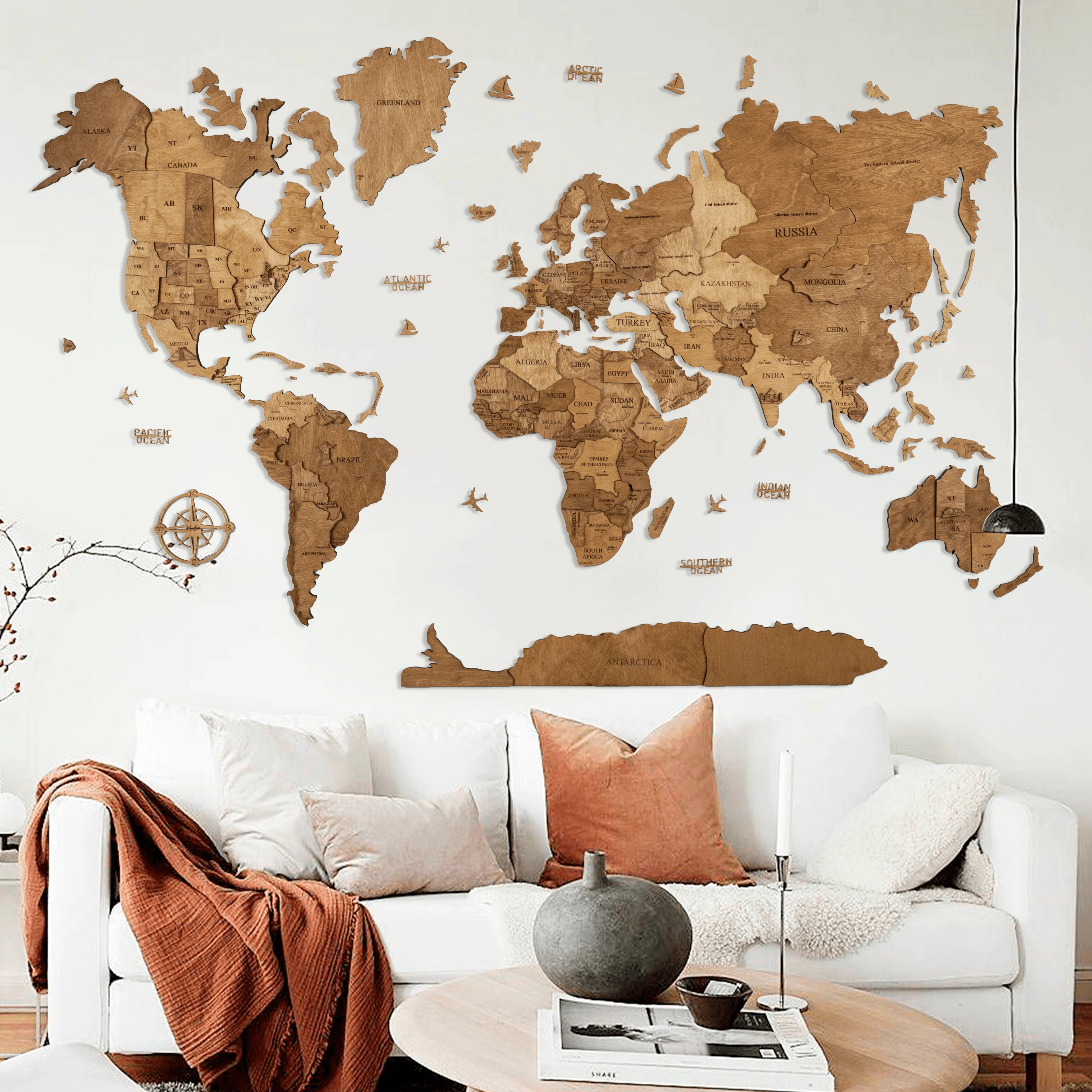 Multi-level-world-map-on-the-wall-world-map-with-engraving-wall ...