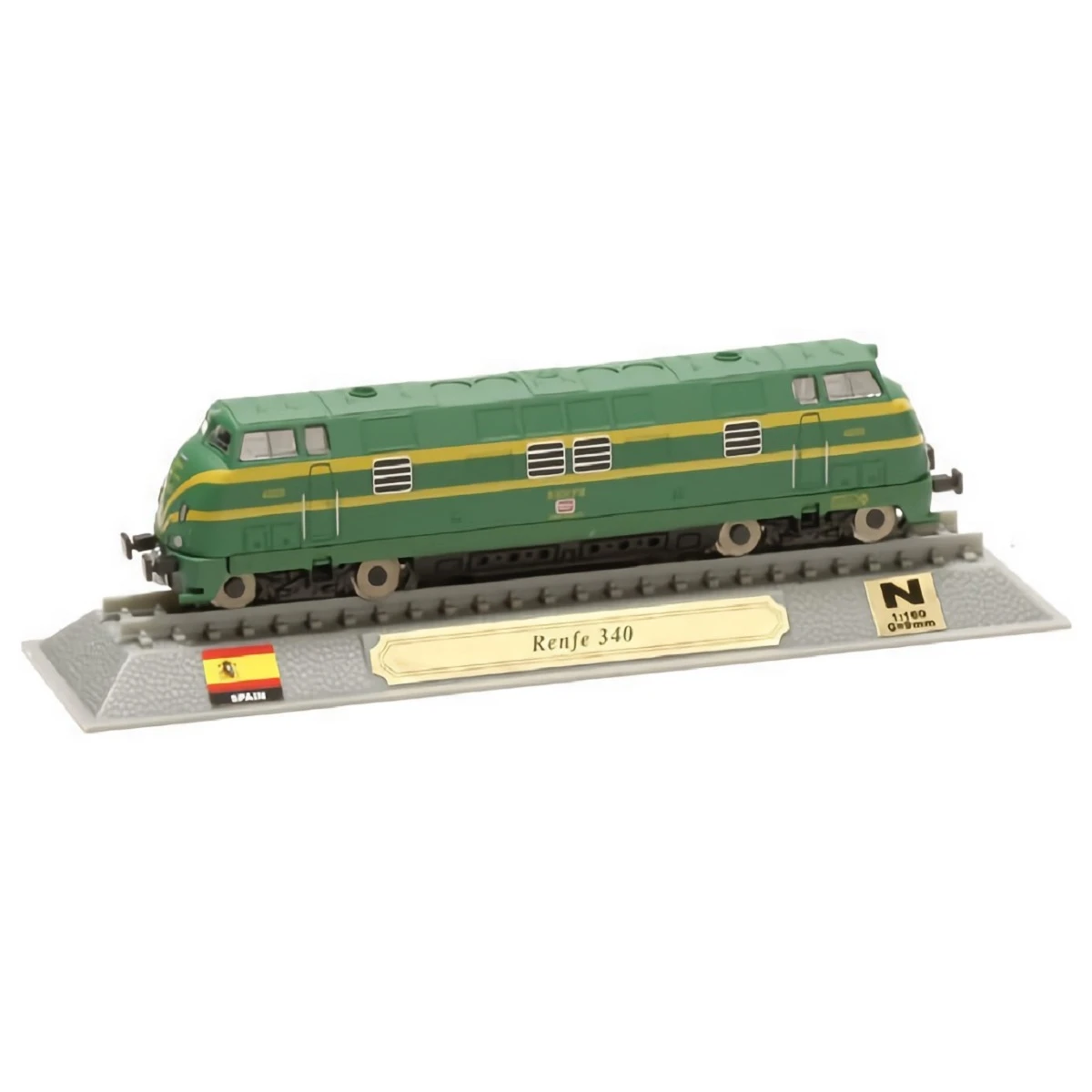 Del Prado, locomotive static model RENFE 340 Spain, scale N 1:160 ...