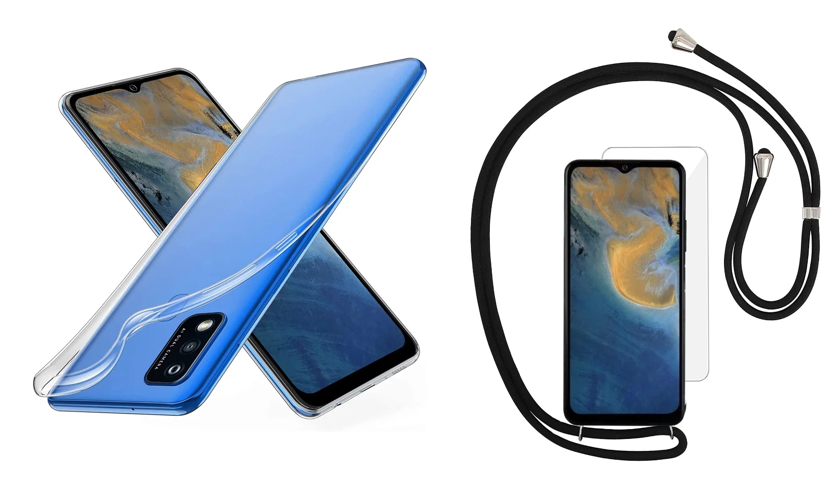 Clear Cordon Pendant Silicone Gel Tpu Case Cover For Zte Blade A51 (4g ...