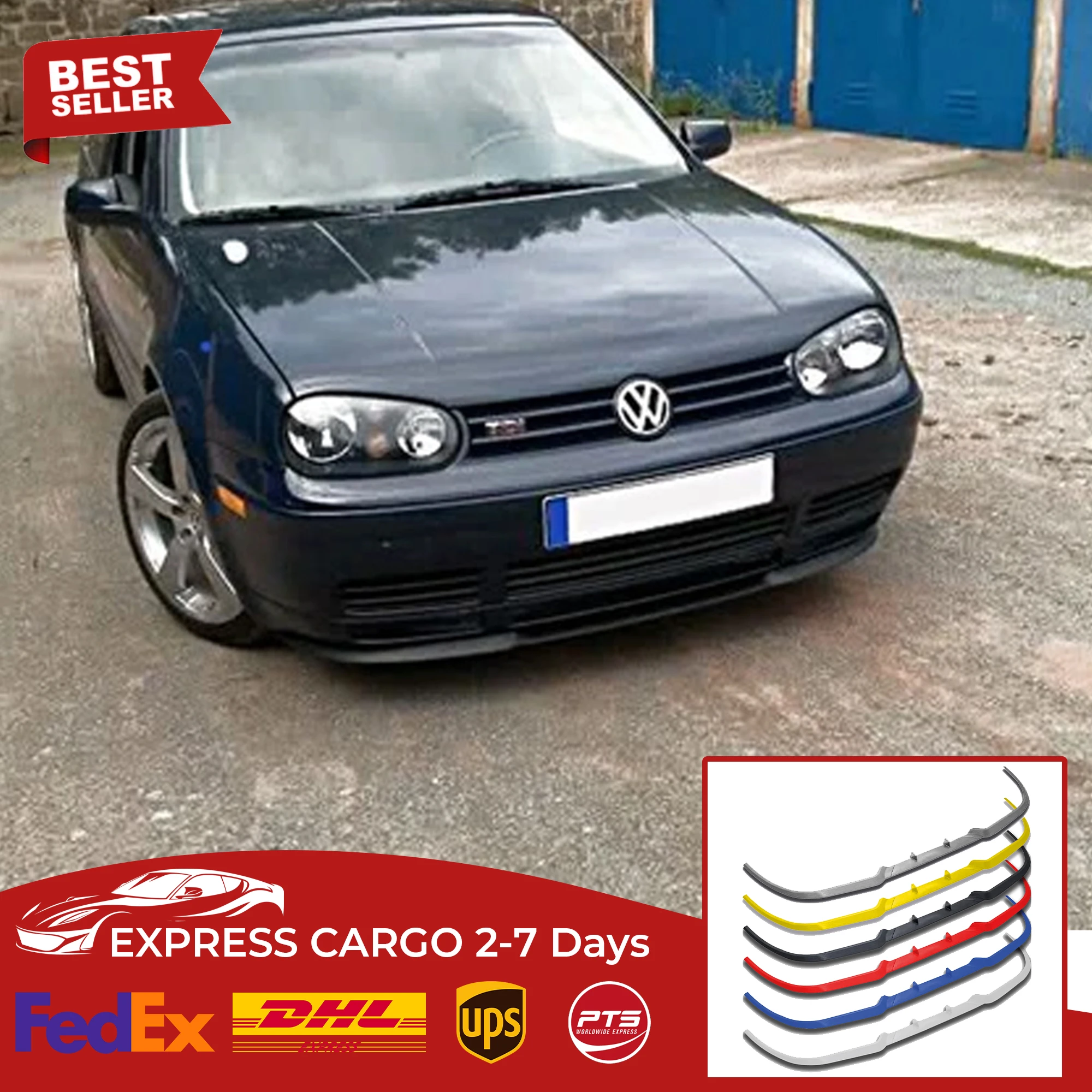 For VW GOLF GTI MK4 CUPRA R FRONT SPOILER BUMPER LIP Euro Spoiler Lip ...