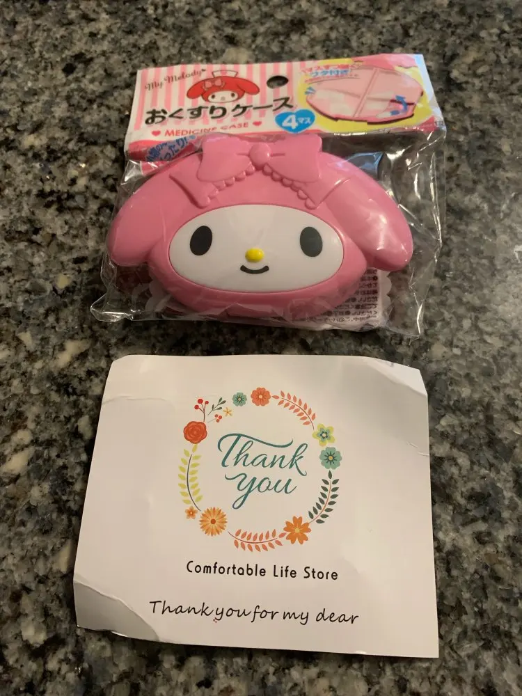 Cartoon Hello Kitty And My Melody Design Portable Pill Medicine Box ...