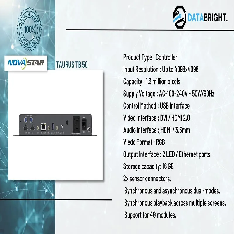 Novastar Taurus Tb50 Multimedia Controller, Integrates Playback And ...