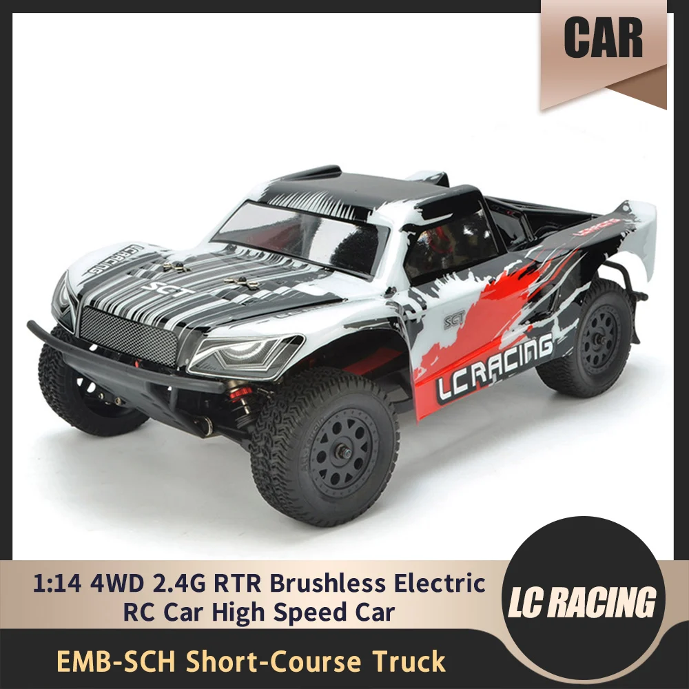 RC Car LC RACING 1:14 4WD 2.4G RTR Brushless EMB SCH Short Course Truck ...