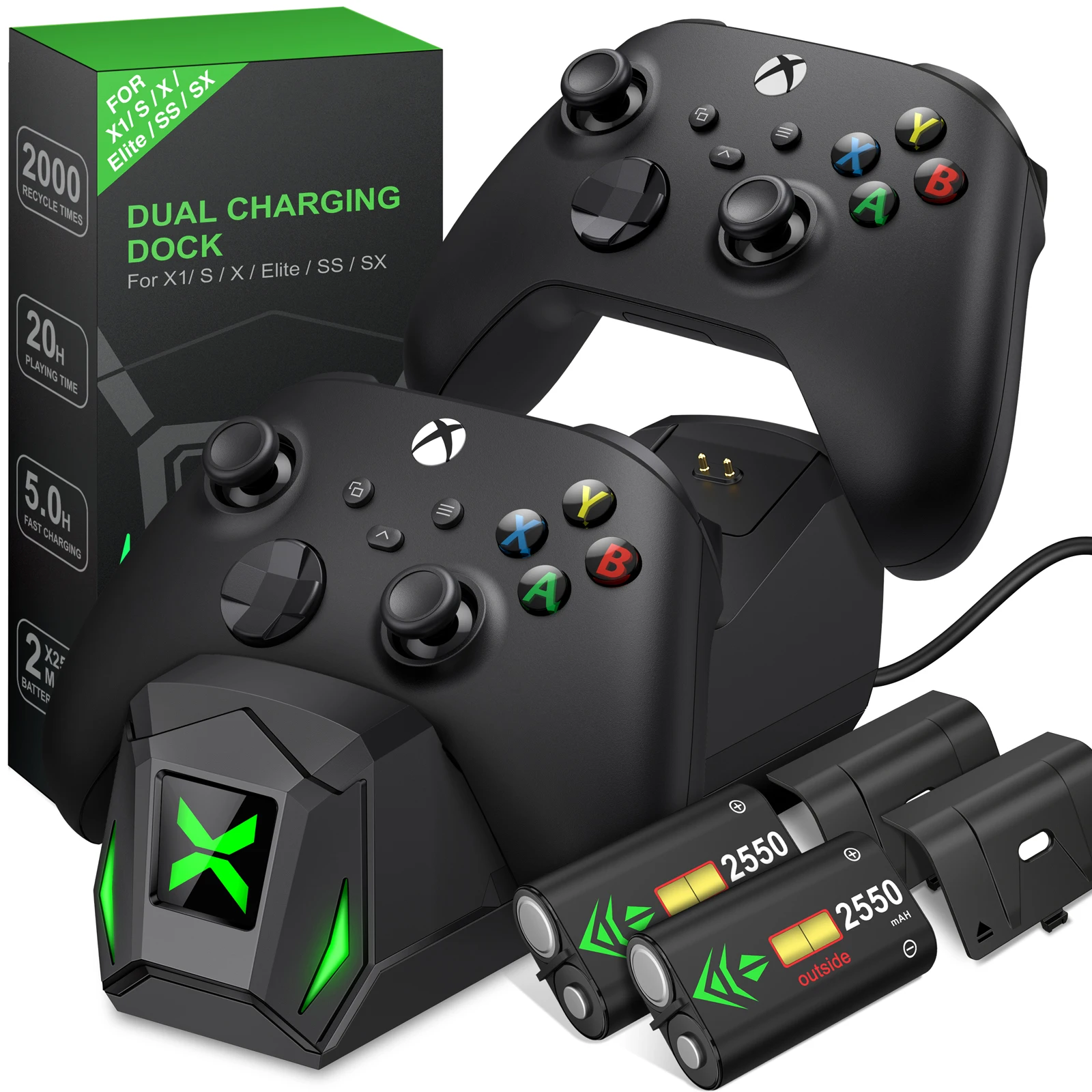 Dual-Controller-Charger-for-Xbox-Series-X-S-Xbox-One-X-S-Controller ...