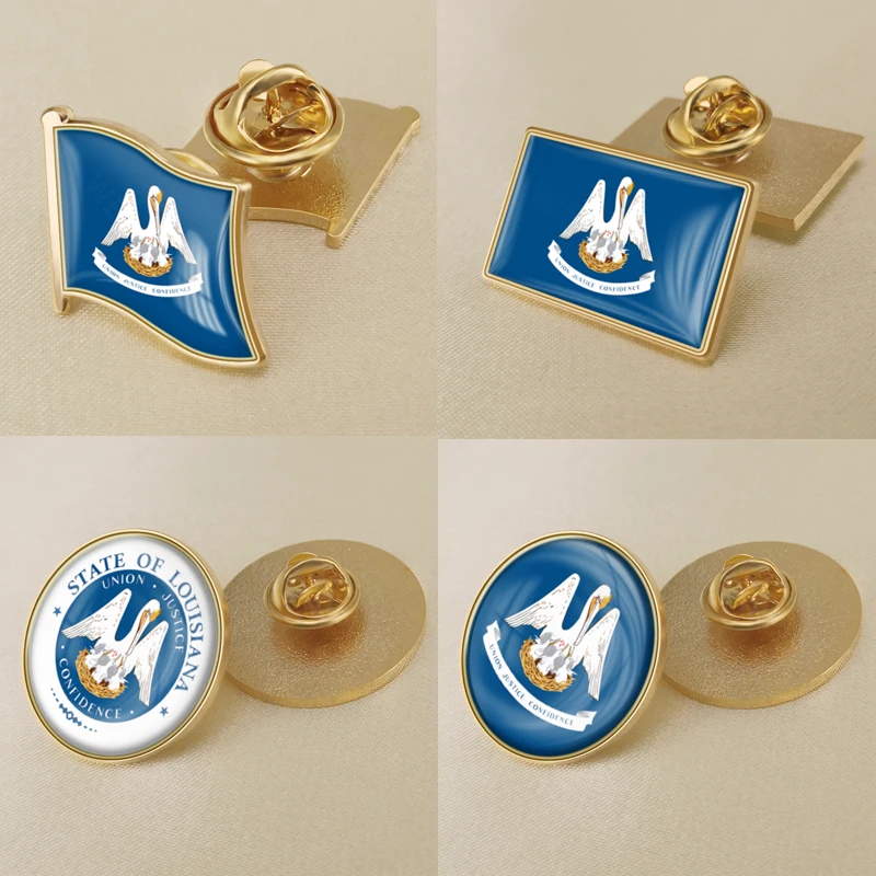 Seal-of-Louisiana-State-of-United-States-America-Map-Flag-Lapel-Pins ...