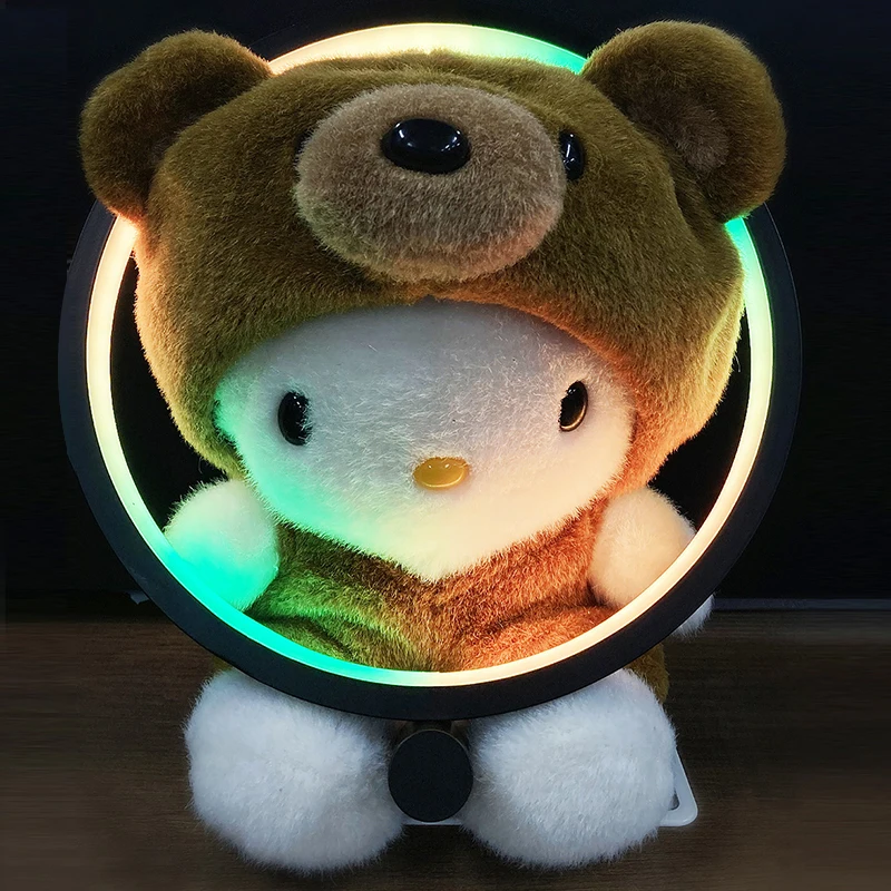 Led Rgb 책상 램프 App 음악 리듬 분위기 조명 원격 제어 디밍 게임 데스크탑 바 라이브 방송 링 야간 조명 Hello