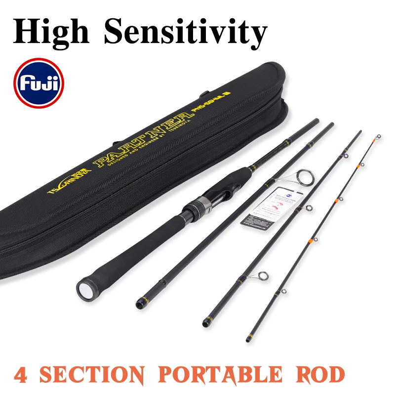 TSURINOYA-Portable-4-Section-ML-M-Power-Fishing-Rod-PARTNER-66ft-70ft ...