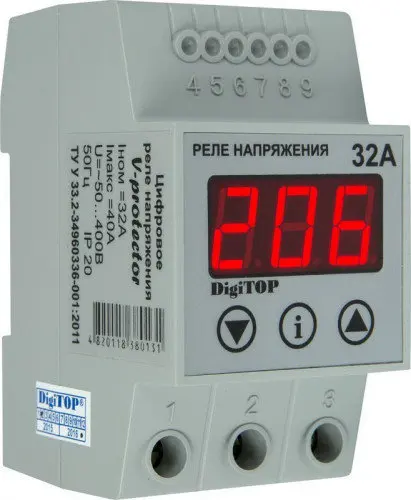 Digital voltage control relay 32A. Digitop VP 32 A.|Voltage Regulators ...