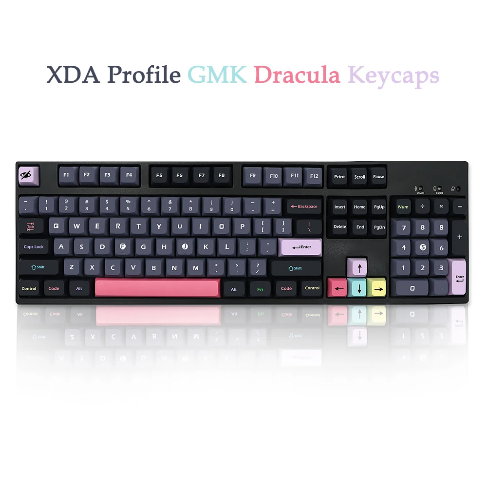 133 Keys GMK Dracula Keycaps XDA Profile PBT Dye Sublimation Mechanical ...