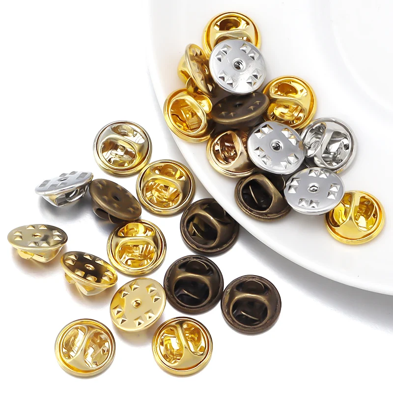 Broche-en-m-tal-50-pi-ces-Base-arri-re-porte-Badge-trouver-une-serrure ...