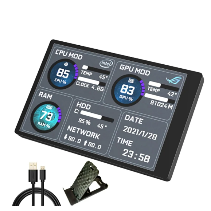 3.5 Inch 320*480 Mini Capacitive Screen Ips Module For Aida64 Chassis ...