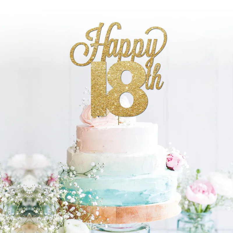 Paper & Party Supplies Custom Name is 18 Cake Topper 18th Cake ...