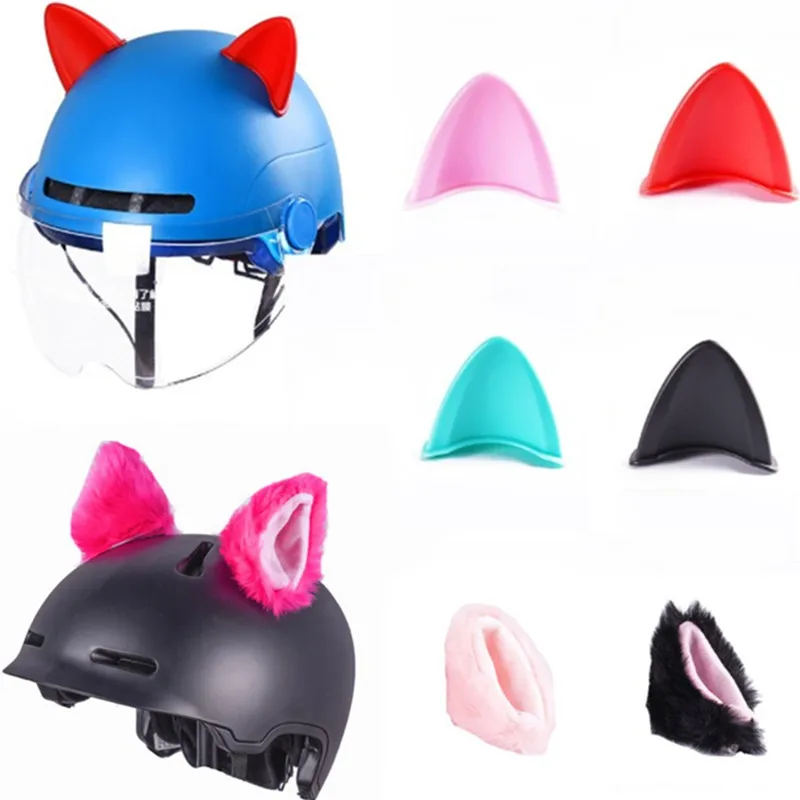 A-Pair-Motorcycle-Helmet-Cat-Ears-Decoration-Motocross-Helmet ...