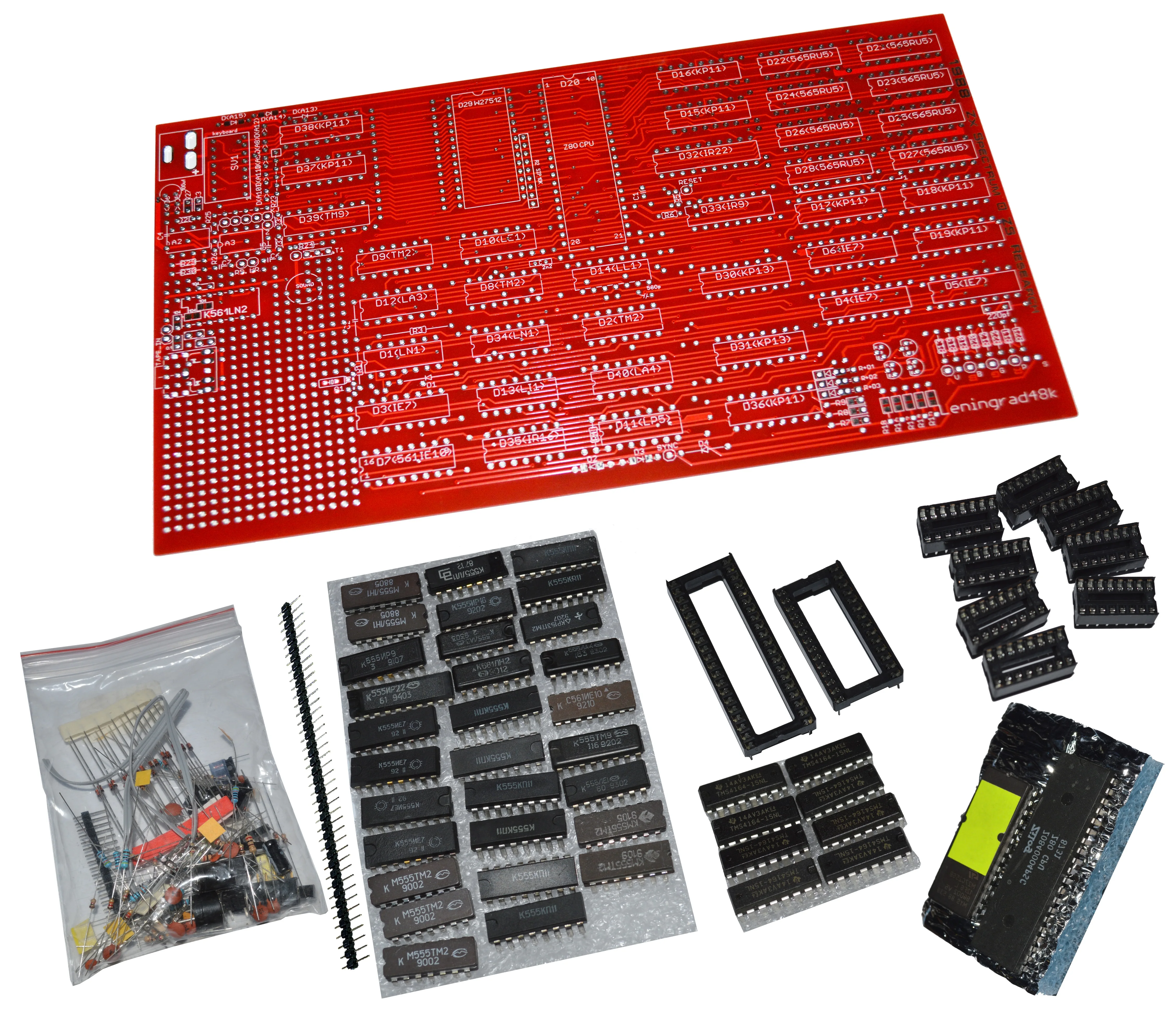 Set Sinclair ZX Spectrum ленинград 48кб kit DIY red Z80 computer kit ...