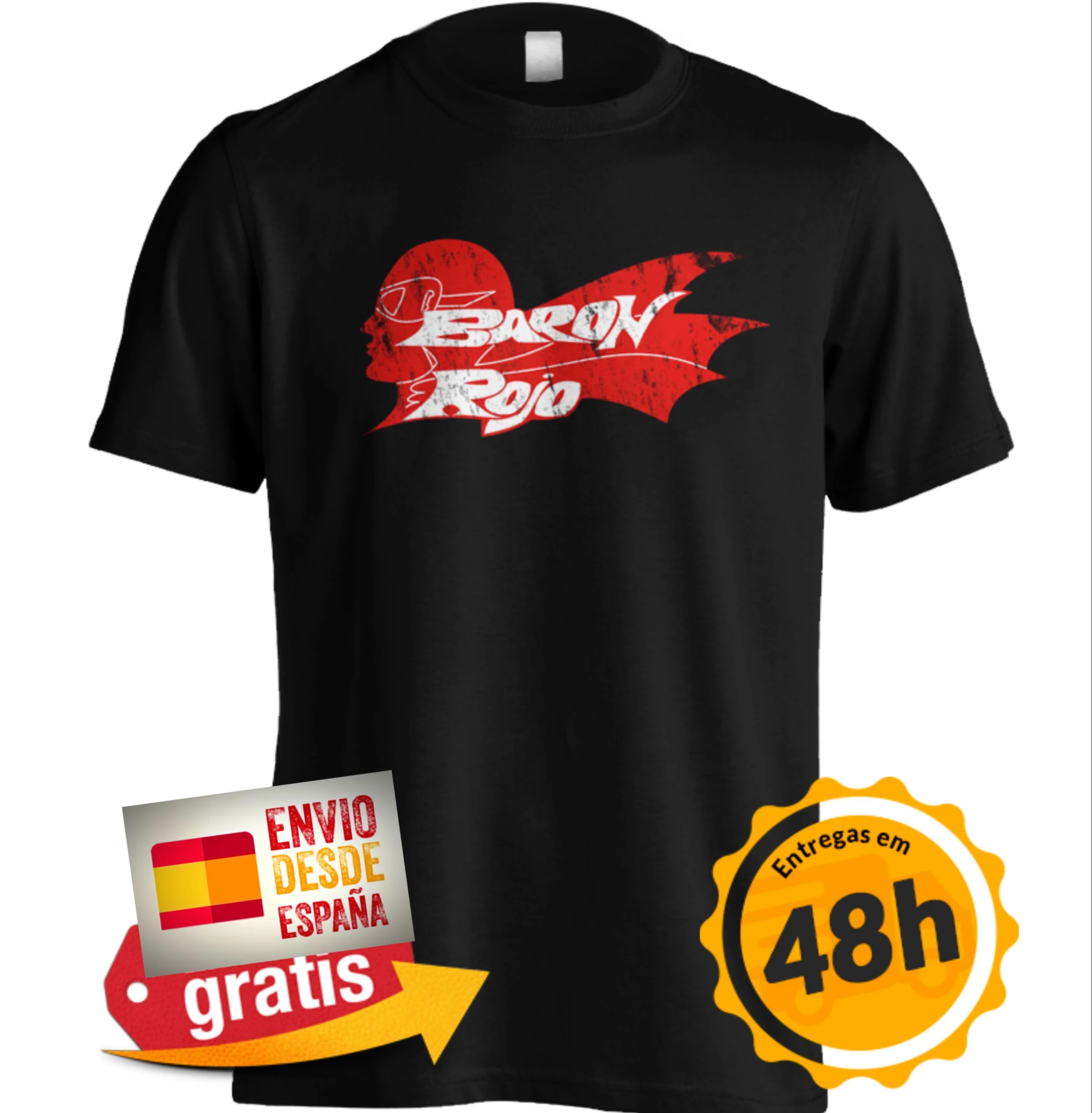 BARON red custom Logo effect worn band band Hard Rock Hard Spanish ...