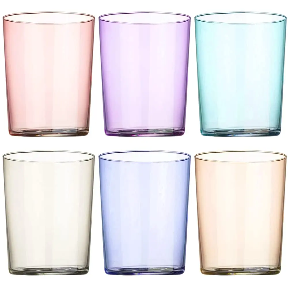 Set-6-Vasos-de-Colores-de-Cristal-de-Varios-Tama-os-Aptos-para ...