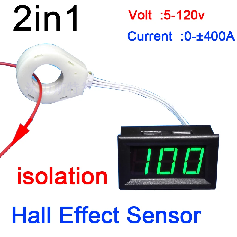 Dc 120v 400a 200a 100a 50a Digital Voltmeter Ammeter Charge Discharge ...