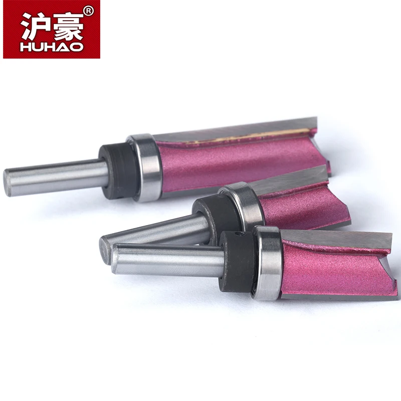 HUHAO 1pc Bearing Flush Trim Router Bit For Wood 8mm Shank Straight Bit ...