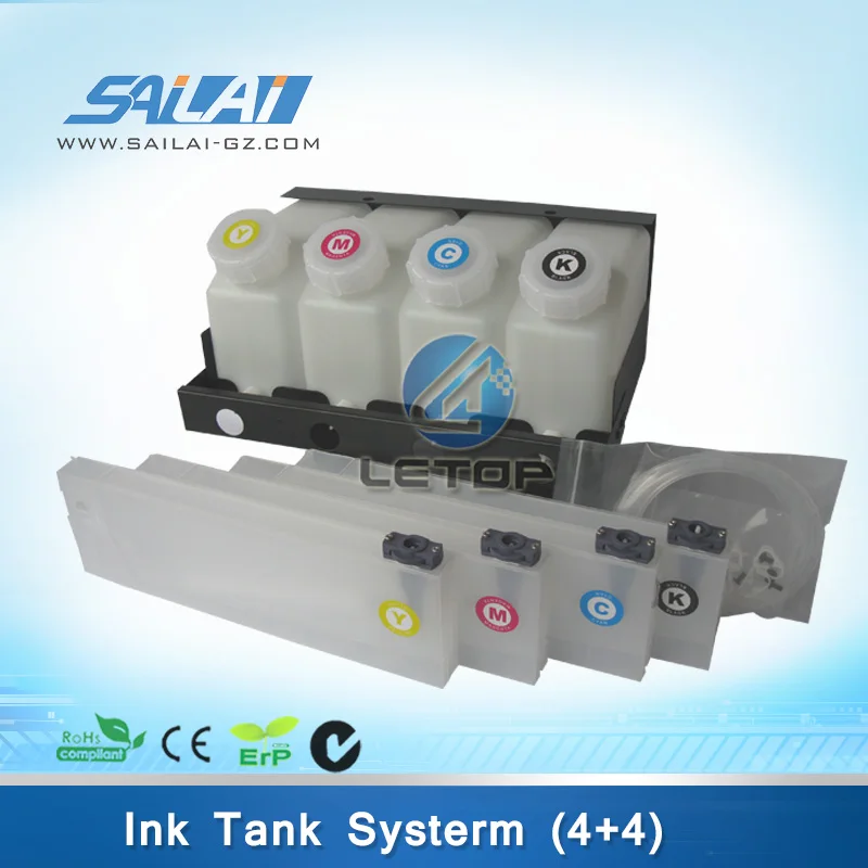 Inkjet Printer Parts 4 Pots 1.5L And 4 Cartridges 220ML Continuous Ink ...