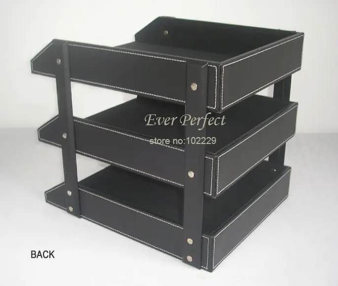 3 capa de Archivo Bandeja de Documentos de Cuero Caso de Documentos de ...