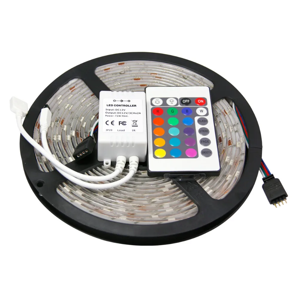DC12V RGB 5050 SMD 60LED/M LED Strip Light Waterproof Ribbon Light With ...