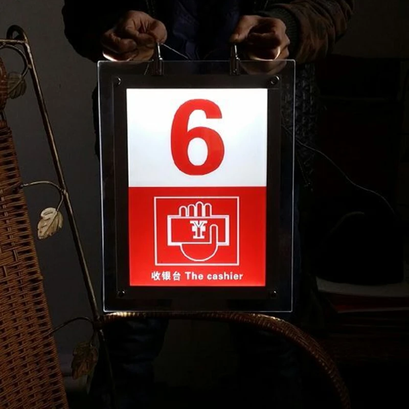 10PCS Single Side A4 Vertical Cable Wires Hanging Slim Crystal Frame ...