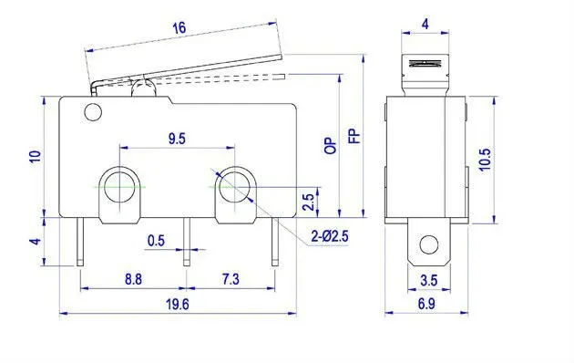 Купить 200 шт. микровыключатель концевой выключатель микропереключатель ...
