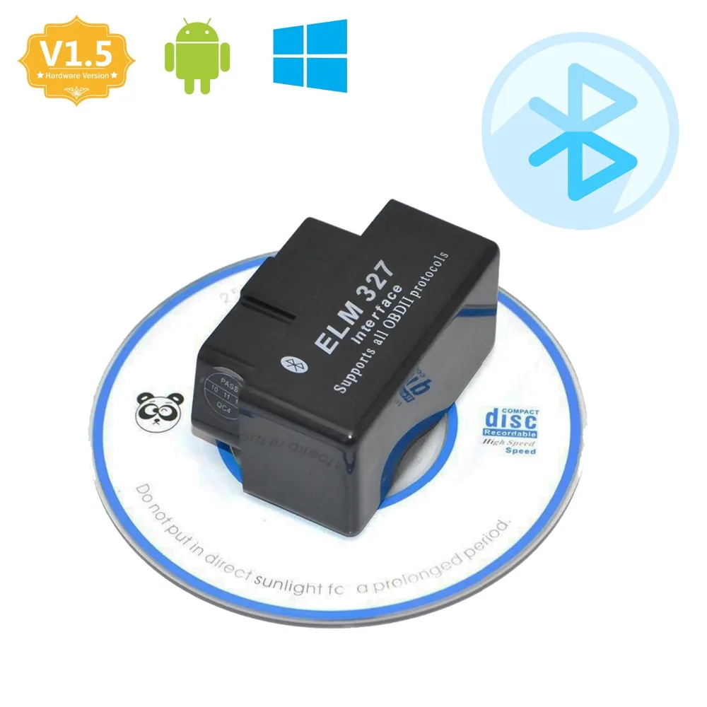 ELM327 V1.5 Bluetooth OBD2 Black Smart 차 진단 ELM (327 Interface 와 Free ...