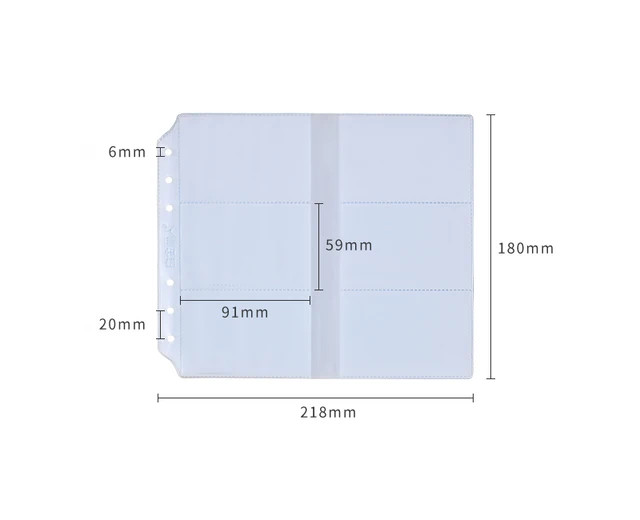 2PCS Business Card PVC Pockets, Plastic Pocket Page Sleeve A4 size ...
