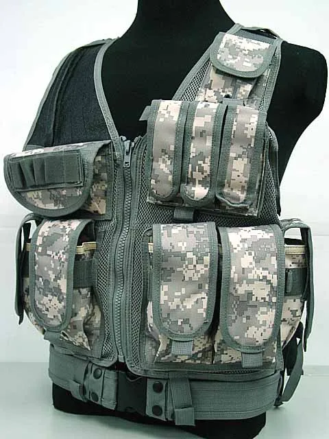 ACU Shotgun/ Rifle Vest Tactical Summer Vest with gun magazine pouches ...