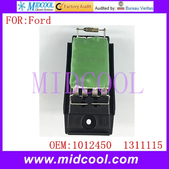Nuevo Motor de soplador Resistor, uso OE NO. 1012450 , 1311115 ...