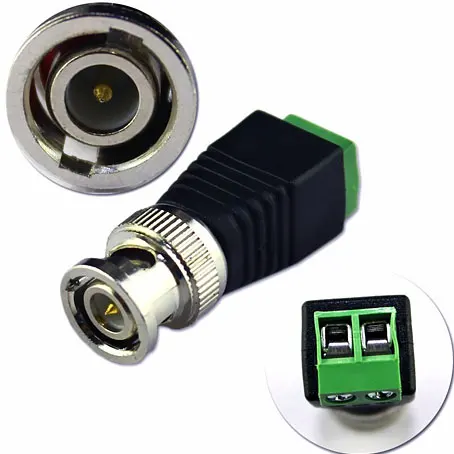 100PCS BNC Male To DC Connector Coaxial connector For CCTV Camera ...